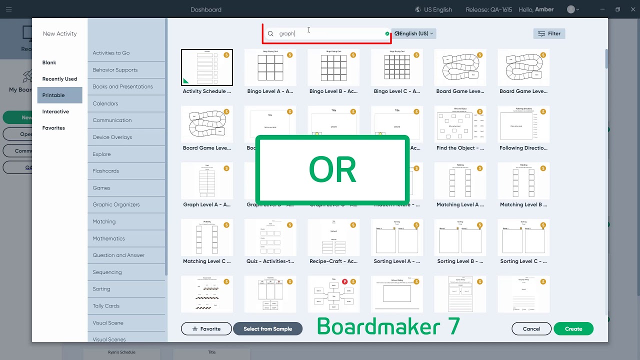 Transition from Boardmaker Online: Search for a Template - YouTube