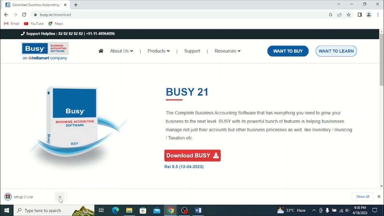 How to Download Busy Software Educational for Free | Install Tally ...