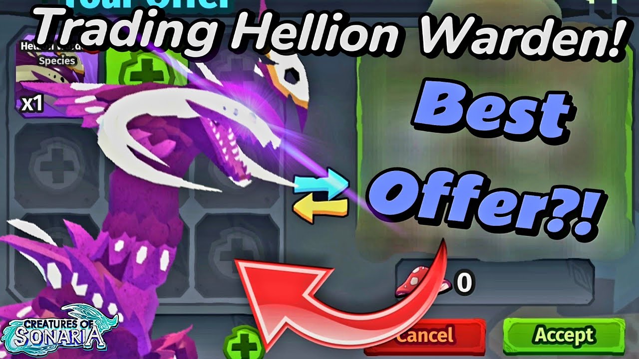 Trading Hellion Warden?!⏳️ Creatures of Sonaria - YouTube
