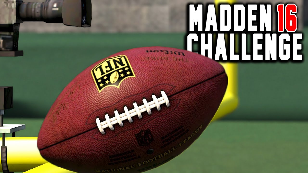 Can I Hit The Crossbar With A Kick? - Madden 16 NFL Challenge - YouTube