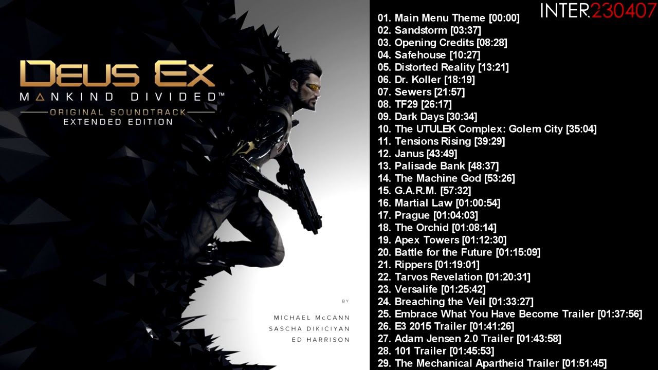 Deus Ex Mankind Divided Original Soundtrack Extended Edition - YouTube