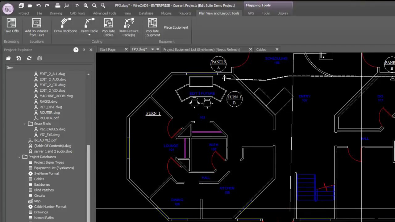 Planview Tools Draw Detached Cables - YouTube
