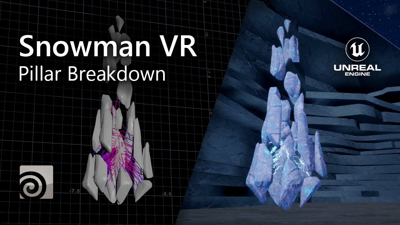 Snowman VR Technical Breakdown Ep 1 : Pillar Assembly | Houdini RBD ...