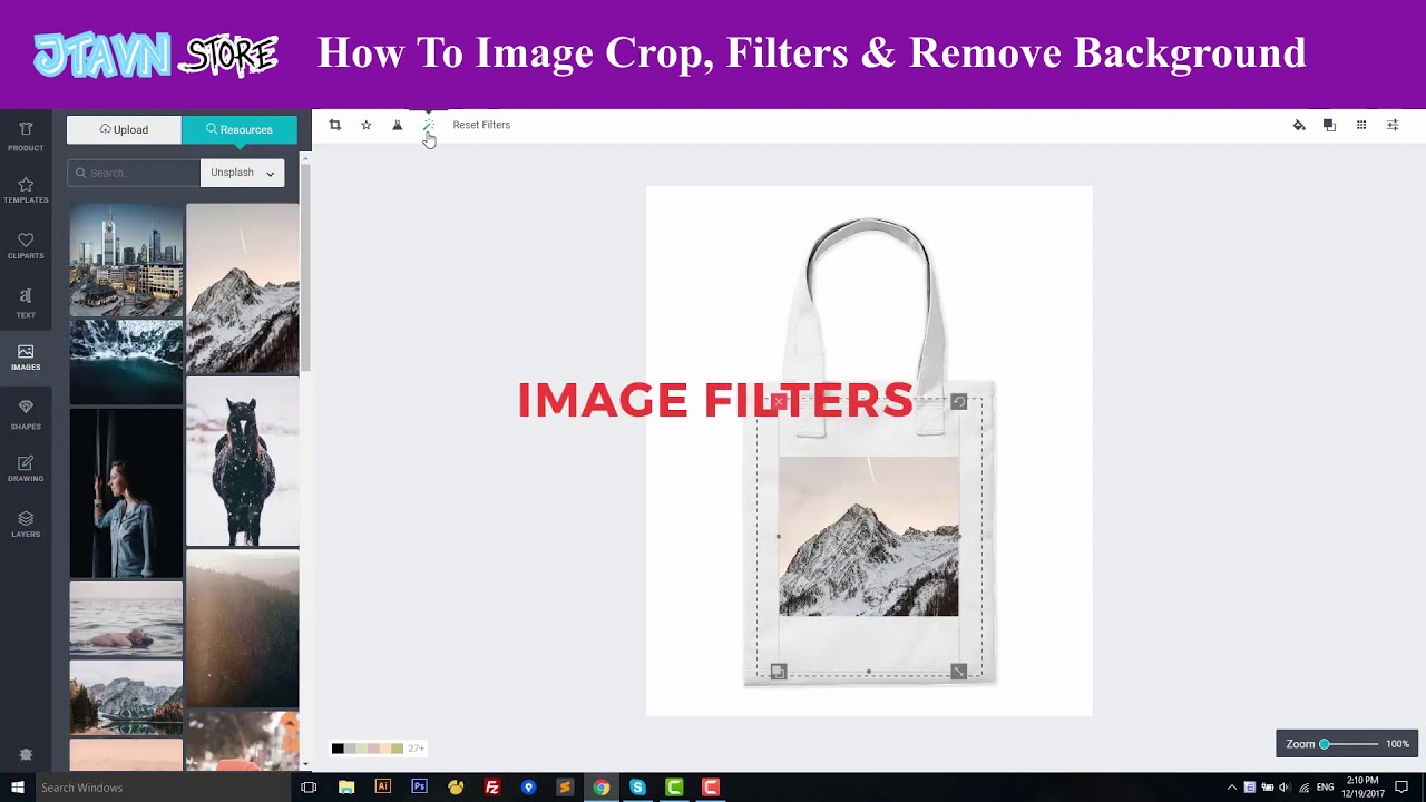 How To Image Crop, Filters & Remove Background - YouTube