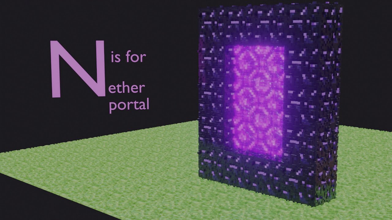 Alphabet January challenge - N is for nether portal - YouTube