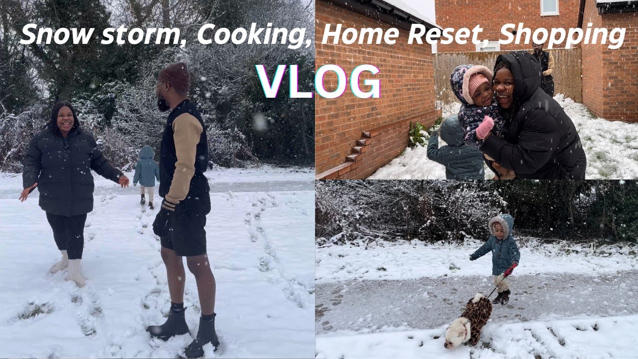 UK LIVING #17 |OUR FIRST SNOW EXPERIENCE IN THE UK 🇬🇧| ASDA GROCERY ...