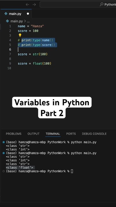 Variables in Python Part 2 #python #programming #coding #variablesinpython - YouTube