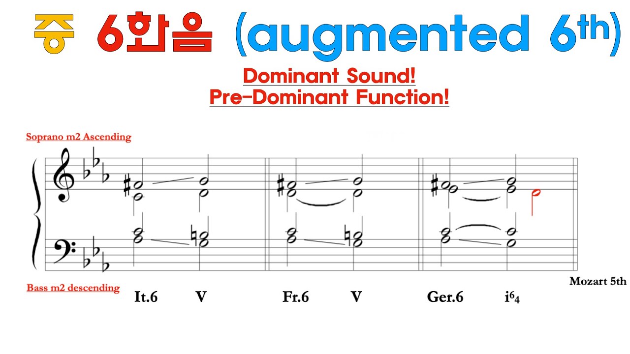 [클래식 화성학] 고급편 | 백병동 화성학 제5장 증6화음 augmented 6th, 이태리 It.6, 프랑스 Fr.6 독일 ...
