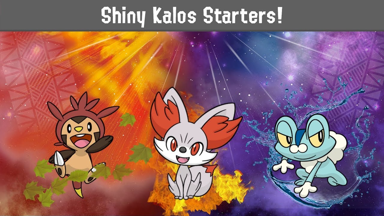 Shiny Kalos Starter Pokemon