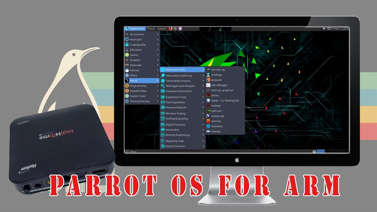 Parrot OS Linux Di STB Hg680p Dan B860h - YouTube