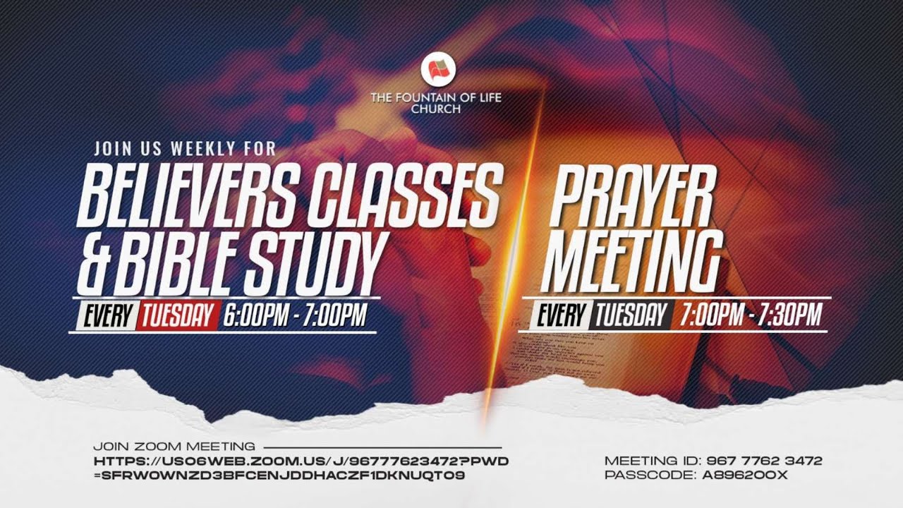 Fountain TV: Bible Study & Prayer Meeting Live Broadcast | 7th November ...