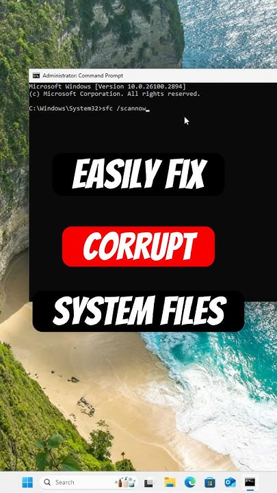 Easily Repair Corrupted Windows System Files NOW #shorts #windows11 #cmd - YouTube