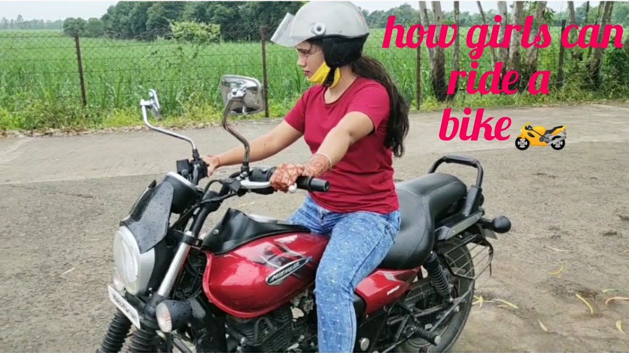 how girls can ride a bike easily at public place / avenger ride / easy ...