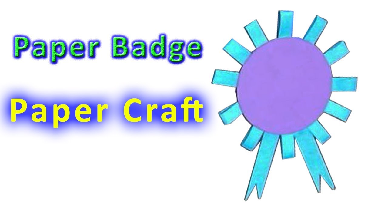 How to make a Paper Badge | Art and Craft Ideas | AA Craft - YouTube