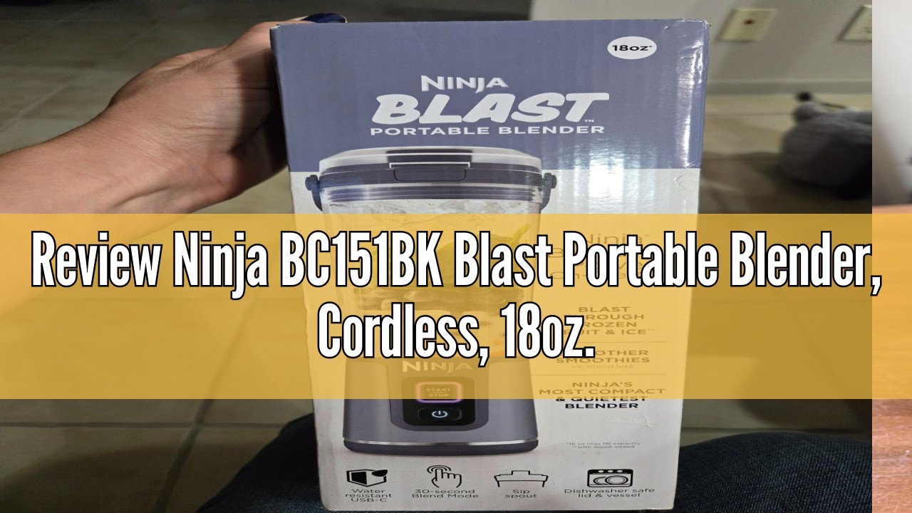 Review Ninja BC151BK Blast Portable Blender, Cordless, 18oz. Vessel ...
