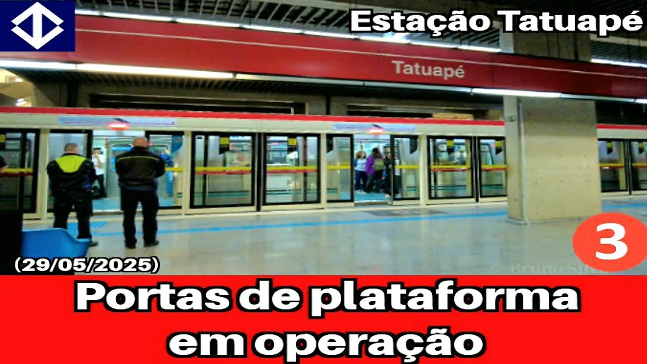 Metrô SP | Portas de plataforma da estação Tatuapé em operação - linha ...