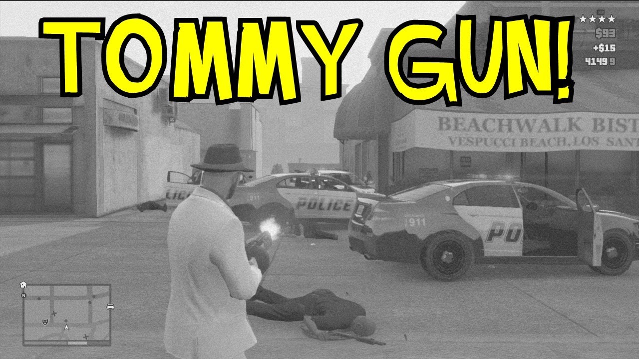 GTA V: Gusenberg Sweeper Gameplay | (Tommy Gun) - YouTube