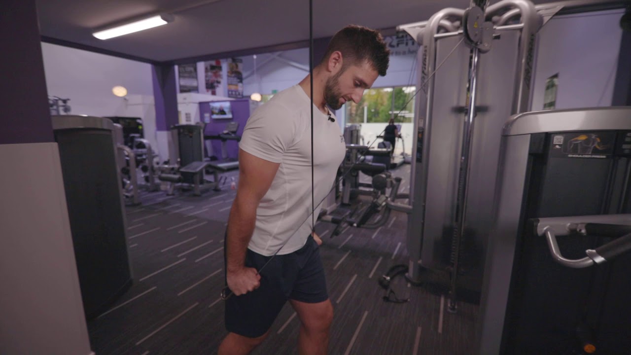 Standing Tricep Cable Crossover - RCA Fitness - YouTube