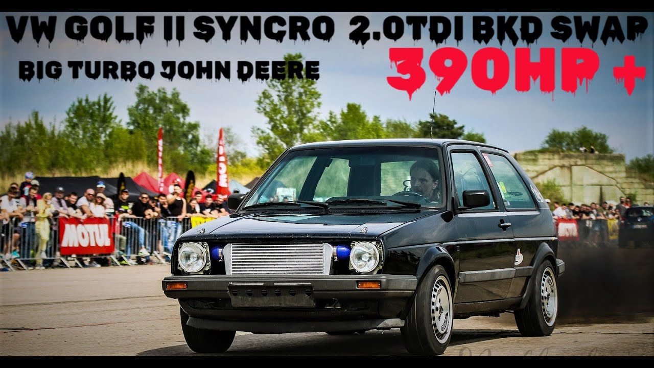 VW GOLF MK2 SYNCRO 390HP+ @ SWAP 2.0 TDI BKD @ BIG TURBO JOHN DEERE ETC ...