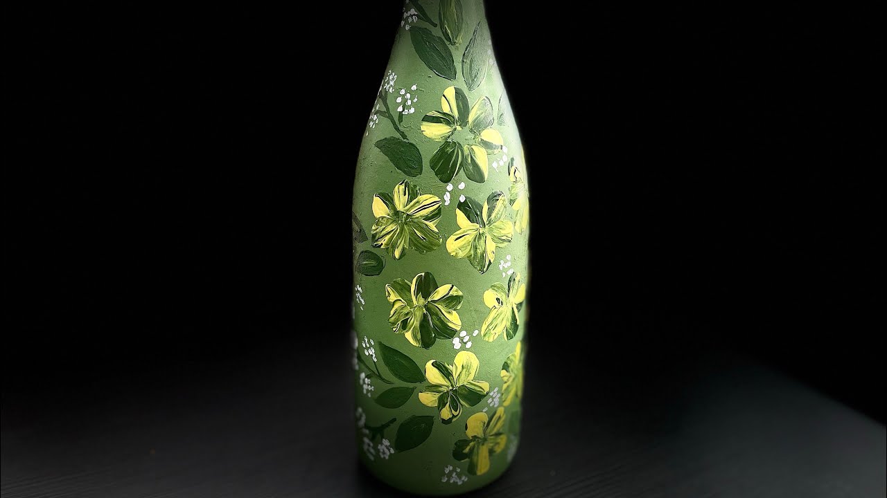 Glass Bottle Decor for beginners | Easy designs - YouTube