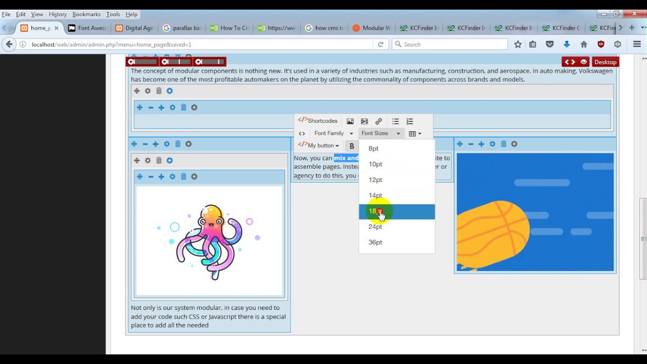 modular web design and content management - YouTube