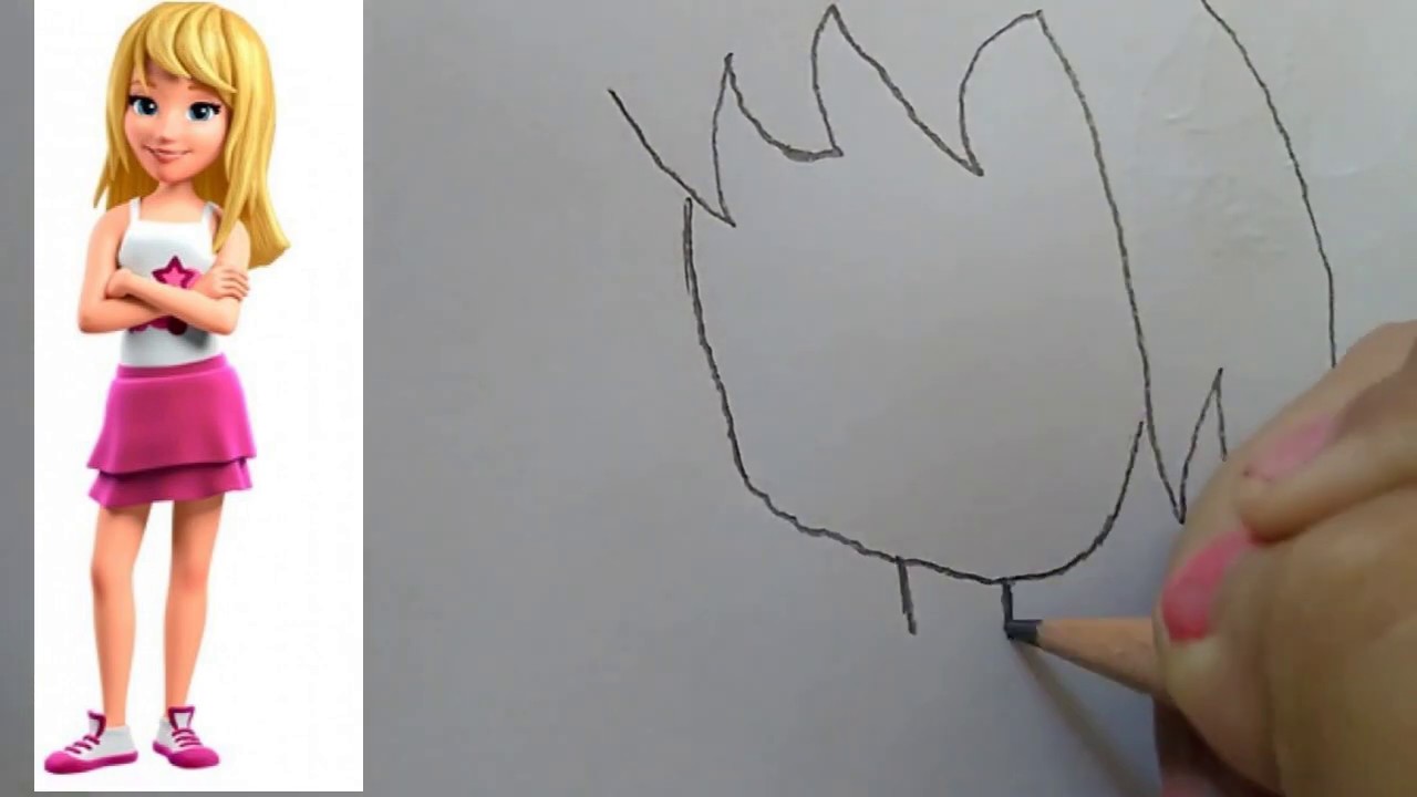 How to draw Stephanie from Lego Friends - YouTube