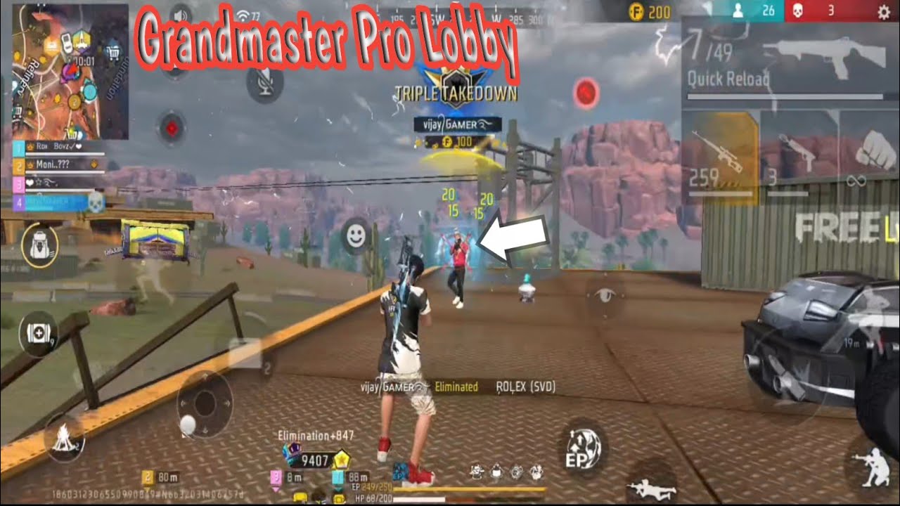 free fire India Top 1 Grandmaster Pro Lobby Gameplay with New Bundles 😱 ...