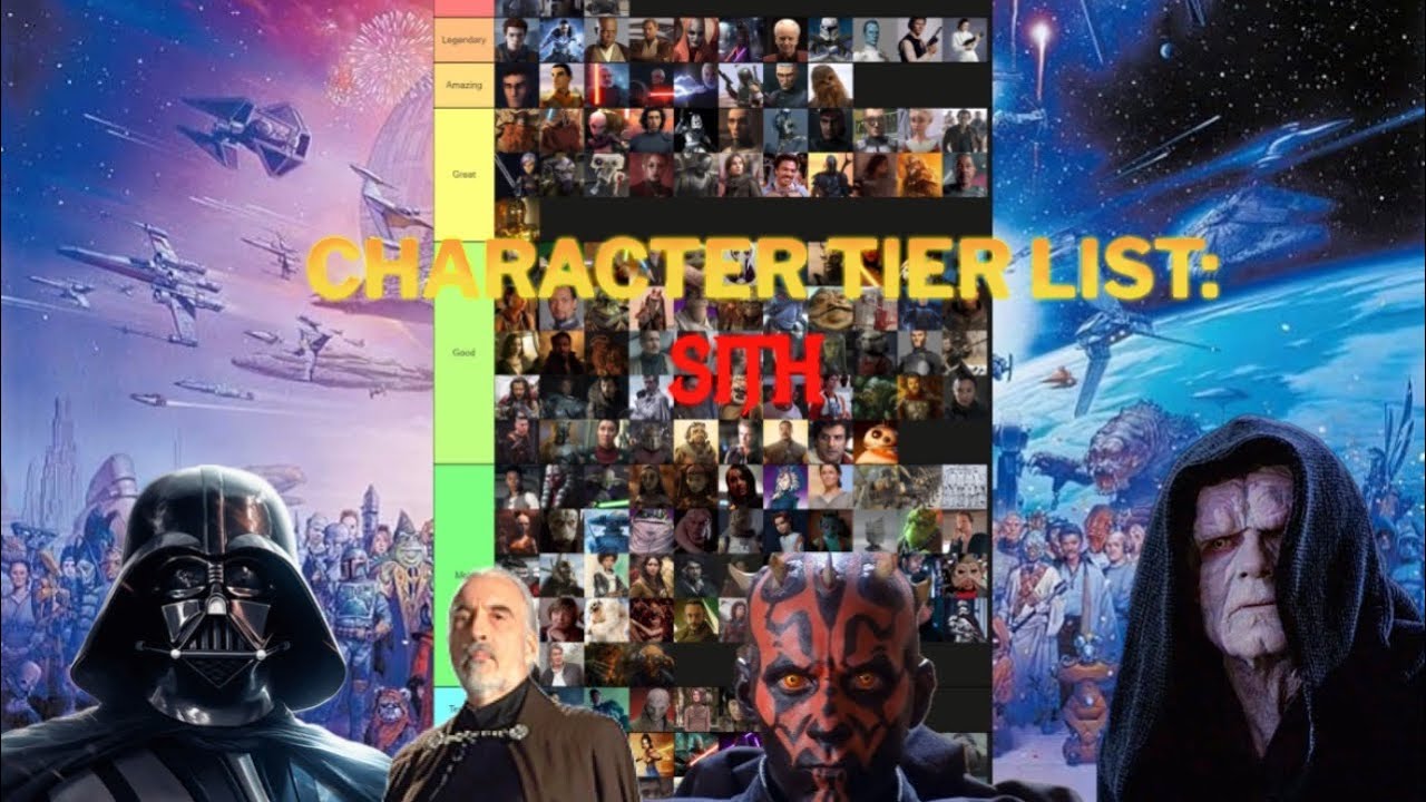 Star Wars Character Tier List Part Two: Sith - YouTube