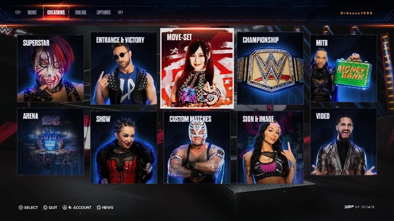 WWE 2K24 menu - YouTube