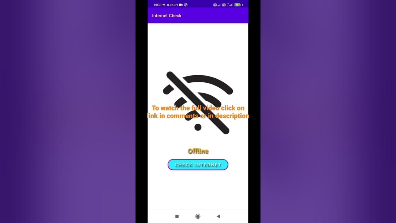 Check Internet Connectivity | Android Studio Tutorial - YouTube