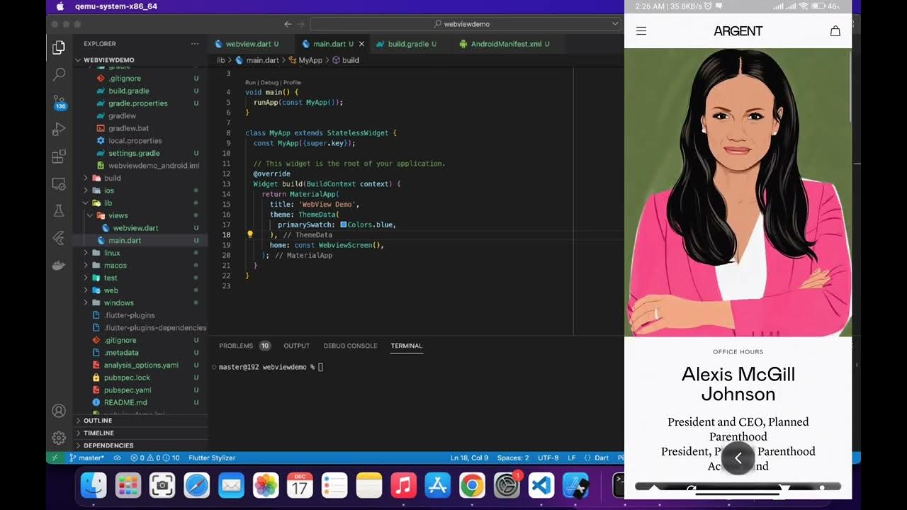 Convert website into a mobile app using flutter webview - YouTube