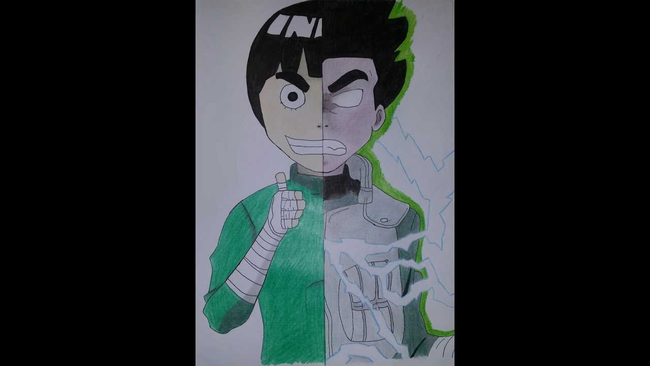 Speed Drawing Rock Lee from Naruto (Naruto OST) - YouTube