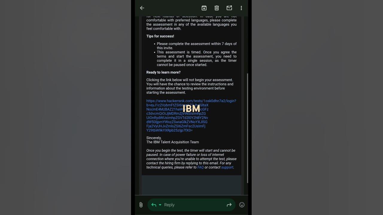 IBM/Software Developer(2024)/ Coding test mail//Recruitment process#IBM ...