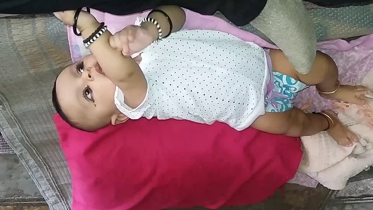 Cute baby Ayan playing in his 2nd month - YouTube
