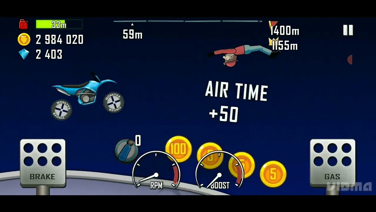 Hill Climb Racing Gameplay Walkthrough Part 2 Bike Iphone Android