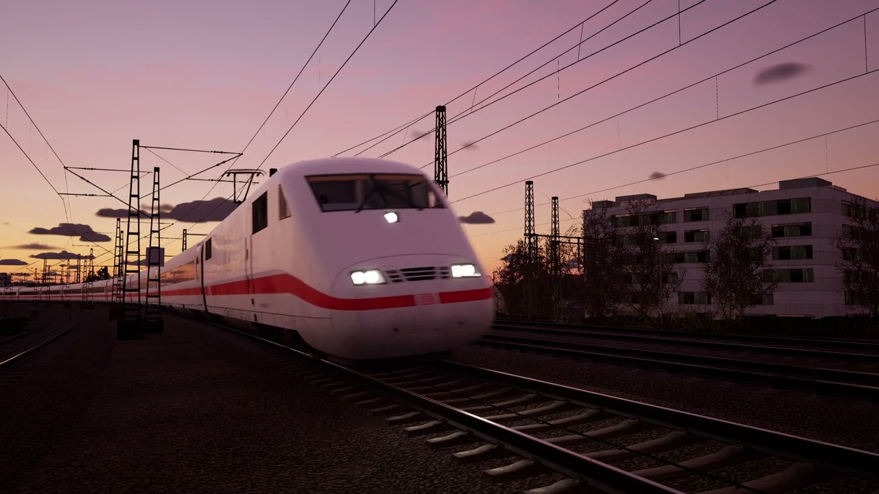 DB BR 401 - ICE 1 - Leaving Fulda - Early Morning - YouTube