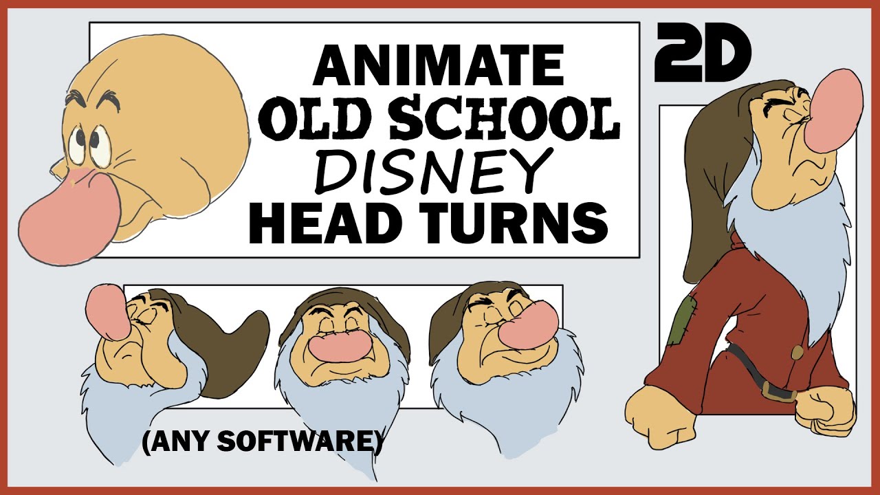 Animate Head Turns The Old school Disney way (any software) - YouTube