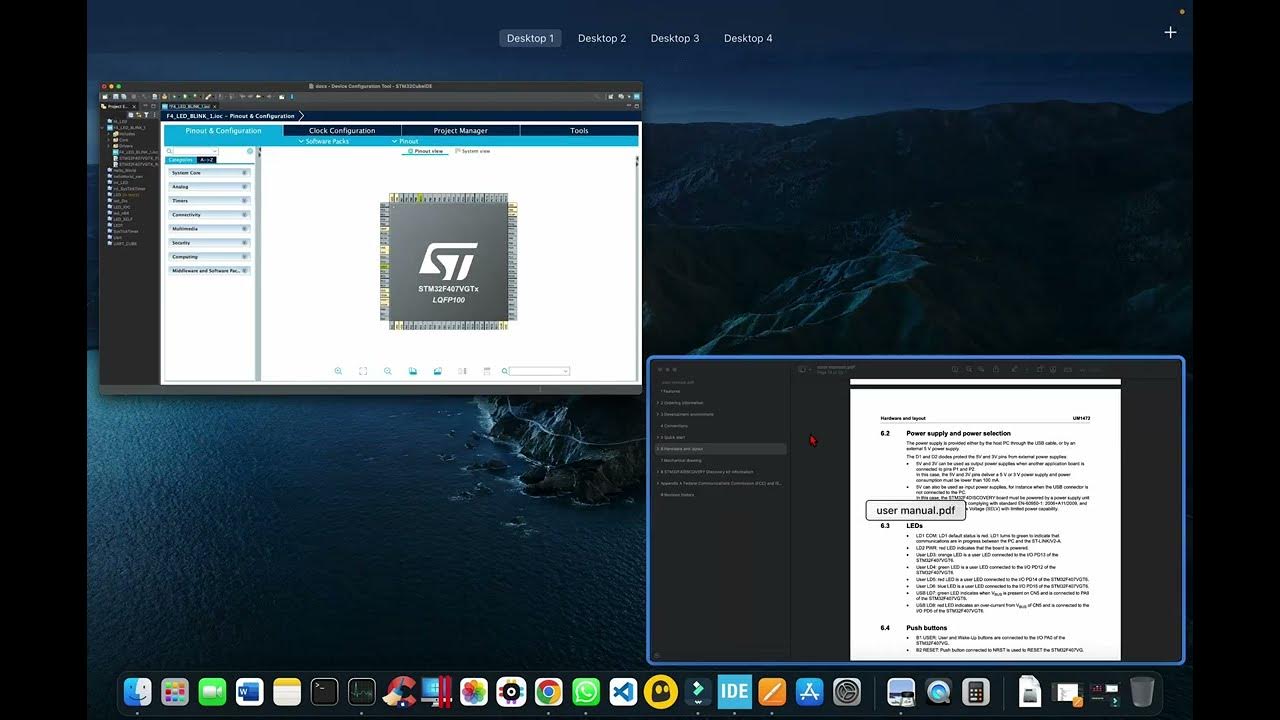 1) Stm32 First Project -LED Blink (STM32F407VG Discovery kit) using stm32 cube ide - YouTube