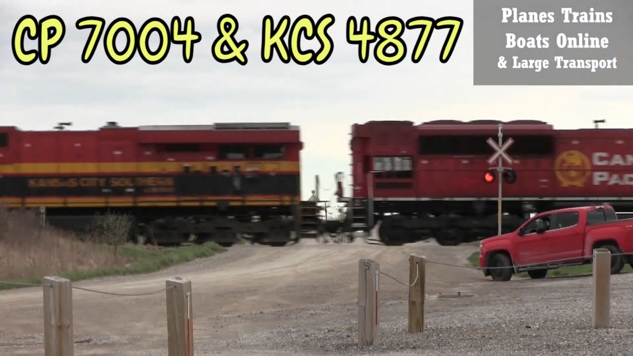 CPKC Train CP 7004 & KCS 4877 Locomotives In London Ontario - YouTube
