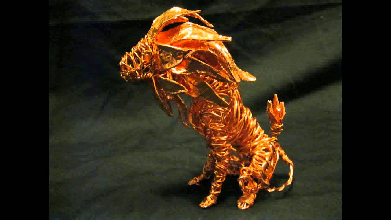 Lion Wire Sculpture (Revision) - YouTube