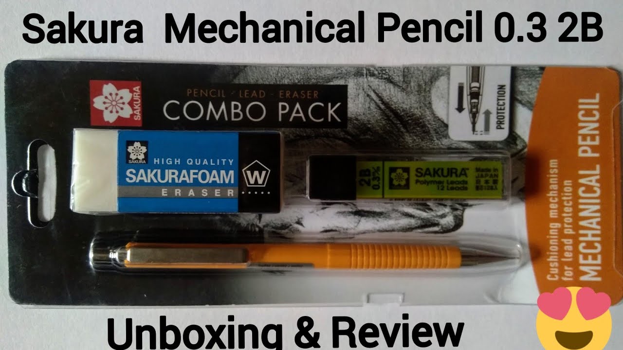 Unboxing & Review Sakura Mechanical Pencil 0.3 2B 🤩 best Mechanical ...