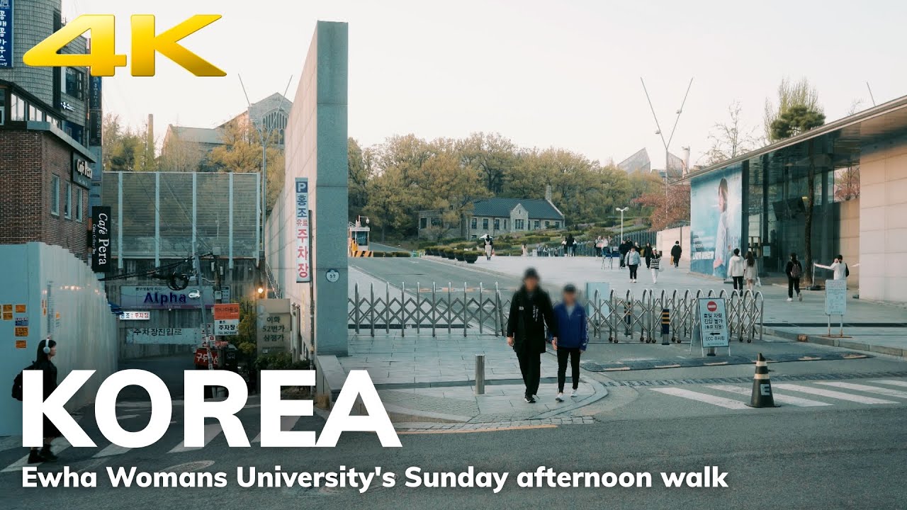 【4K】 Ewha Womans University's, Ewha Womans University Station Sunday ...