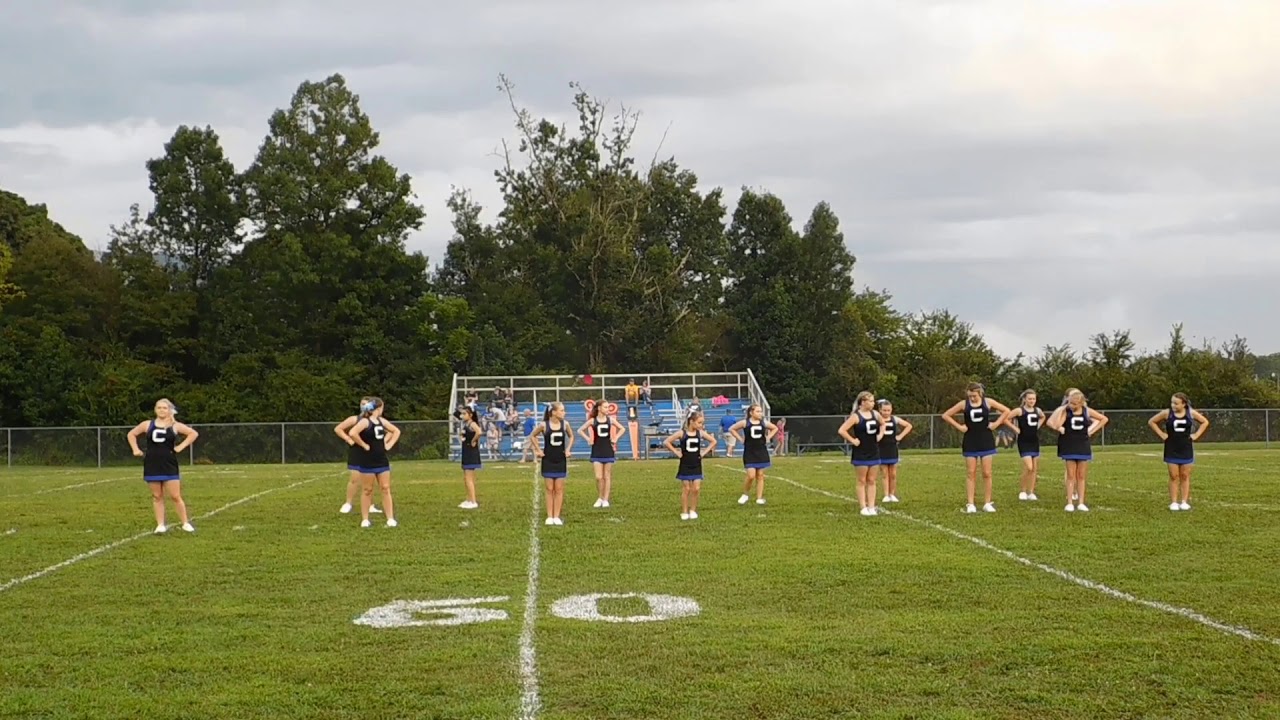 CMS Bulldogs entrance And CMS Cheerleader at halfttime - YouTube
