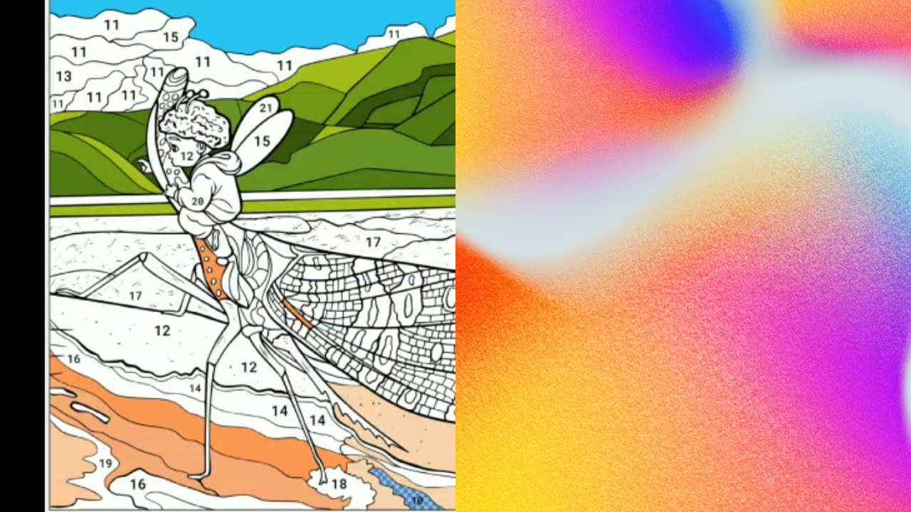 Coloring by numbers. Boy coloring game #27 coloring studio - YouTube