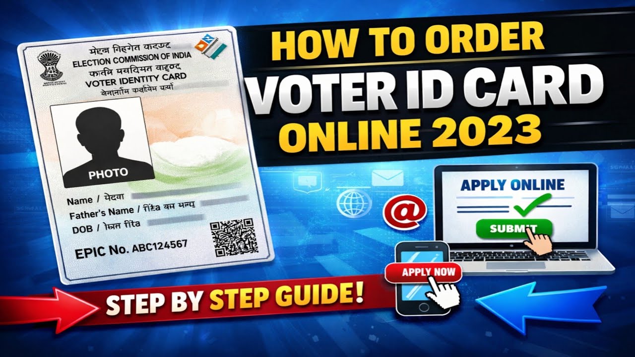 How to order voter id card online 2023 | वोटर कार्ड ऑनलाइन कैसे ऑर्डर ...