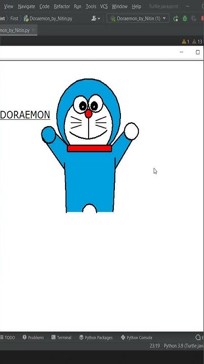 Doraemon Using Python Turtle Shorts Youtube