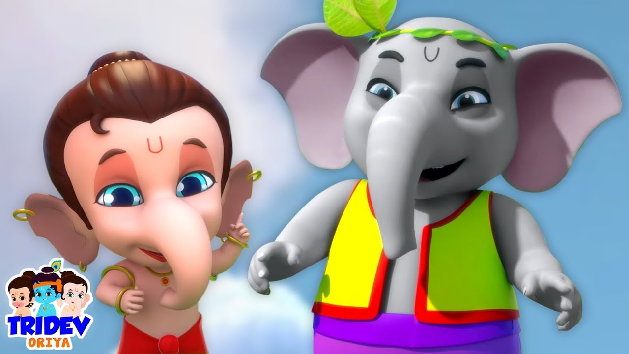 Hathi Raja Cartoon Video, ହାତି ରାଜା |, Tridev Nursery Rhymes In Odia ...