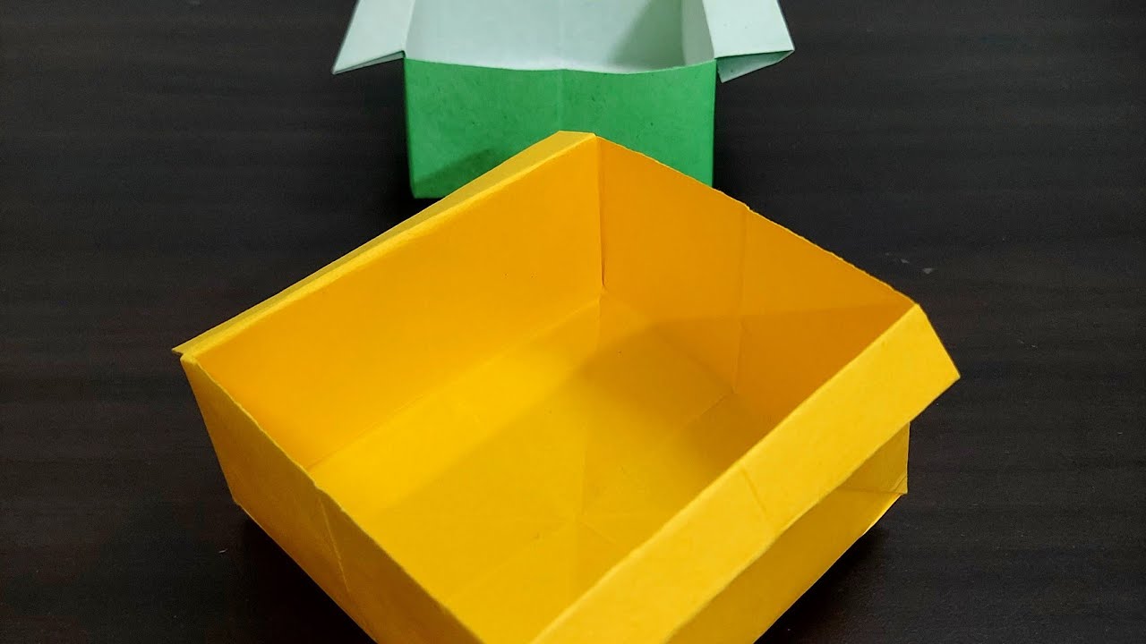 how to make easy origami square Bowl 🟨🥣 - YouTube