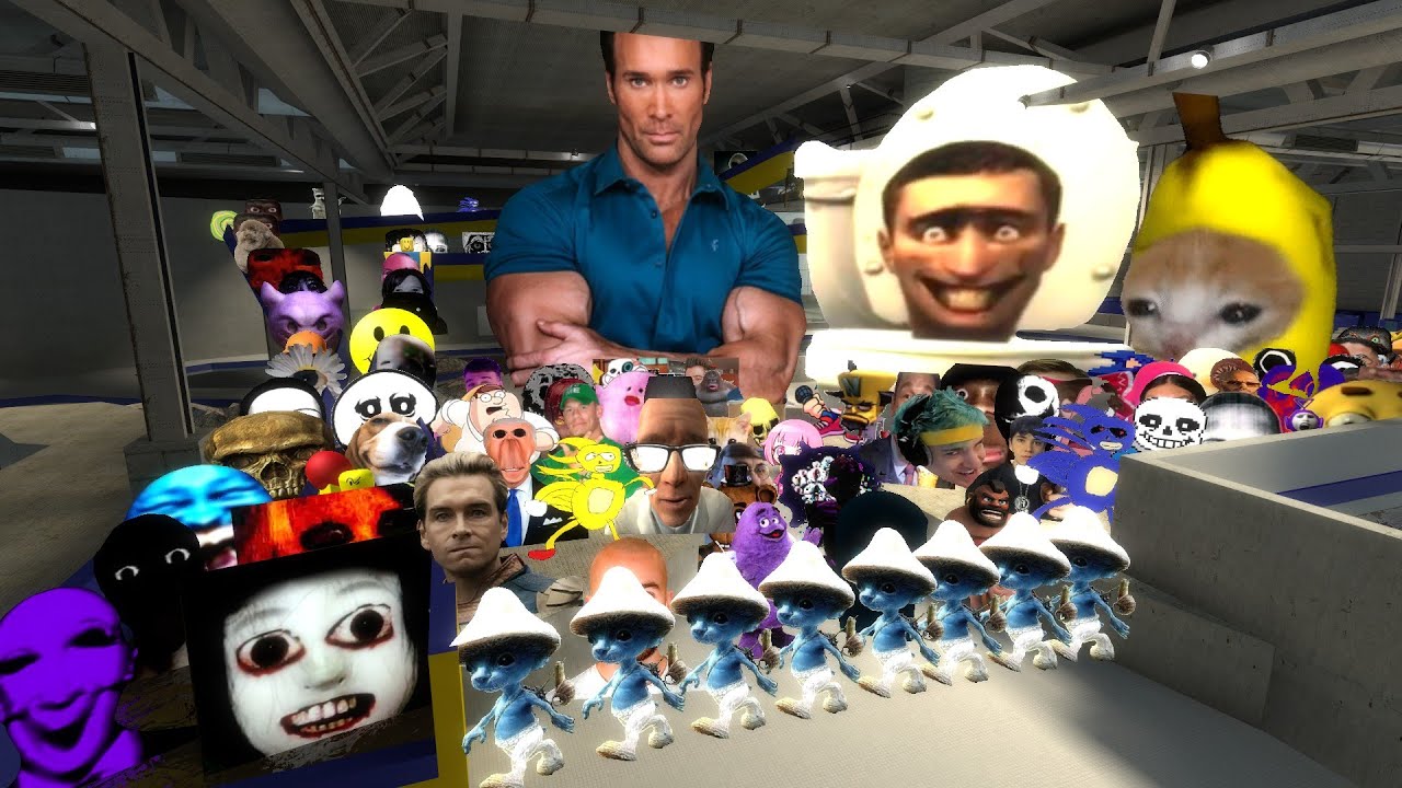 Nico's Nextbots Vs Me in Waterworld Gmod - YouTube