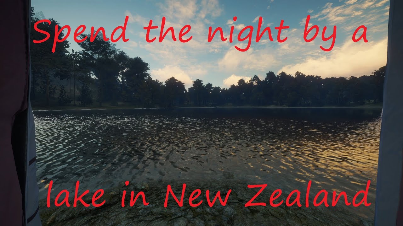 Sleep in a tent by a lake @ sunset in Te Awaroa National Park NZ ...